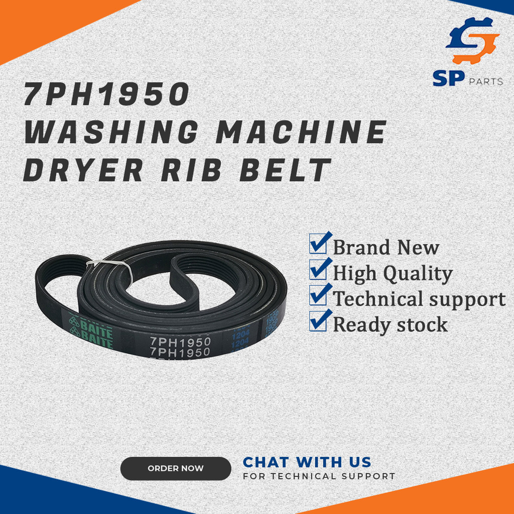 (ORIGINAL) WASHING MACHINE BAITE DRYER RIB BELT - 7PH1950 | Shopee Malaysia