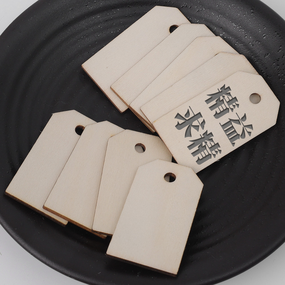 5Pcs Wood Gift Tags - Write Message, Painting and Staining Tag ...