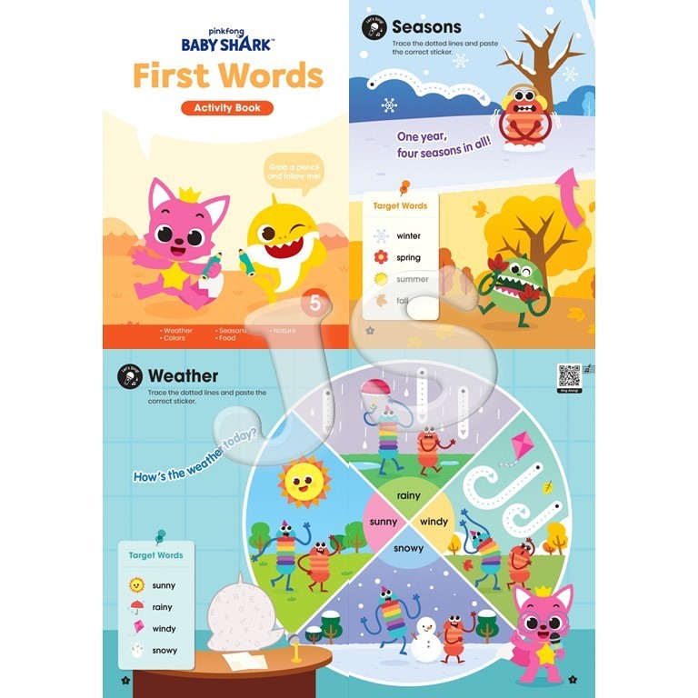 BABY SHARK FIRST WORDS ACTIVITY BOOK | PHONICS & MATHS ACTIVITY WITH ...