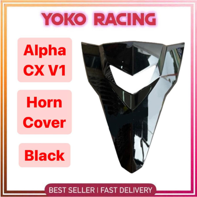Wave Alpha CX110 CX 110 V1 Old Horn Cover - Black - Depan Top Cover Hon ...