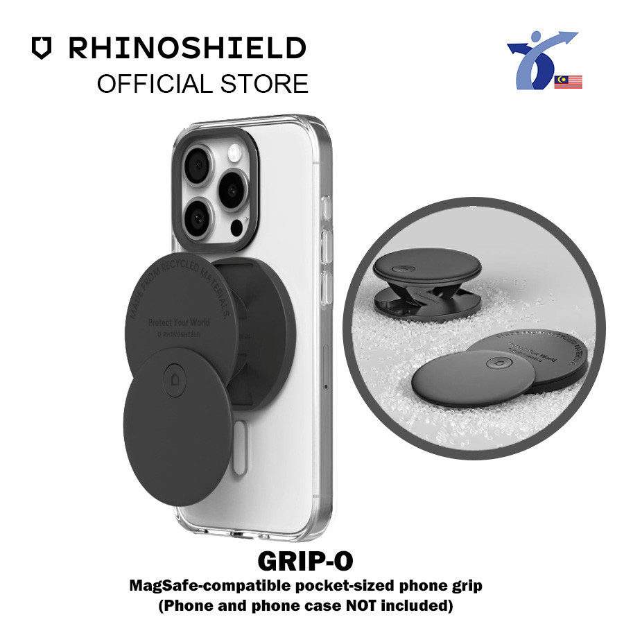 RhinoShield GRIP O MagSafe-compatible pocket-sized phone grip | Shopee Malaysia