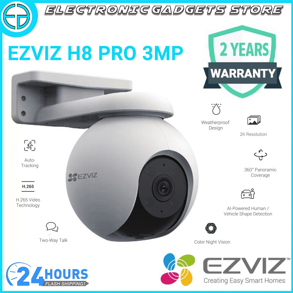 Ezviz H8 Pro 3MP Pan & Tilt Wi-Fi Camera Auto Tracking Color Night Vision Outdoor 2K Resolution ...
