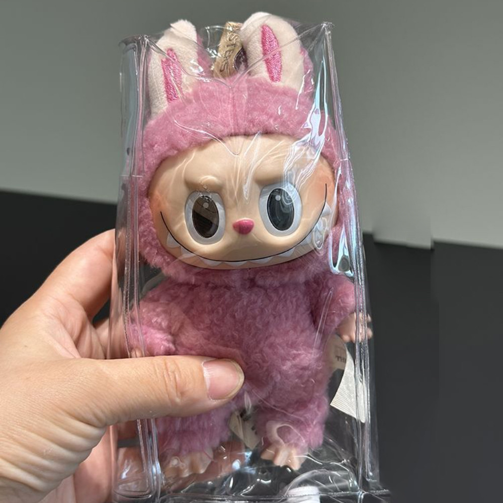 Labubu Transparent Storage Bag Keychain Protective Cover Dustproof and ...