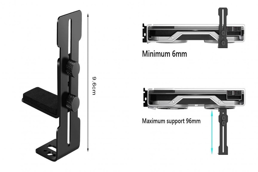 Graphics Card Bracket Anti-scratch Metal Bracket Adjustable Metal Gpu ...
