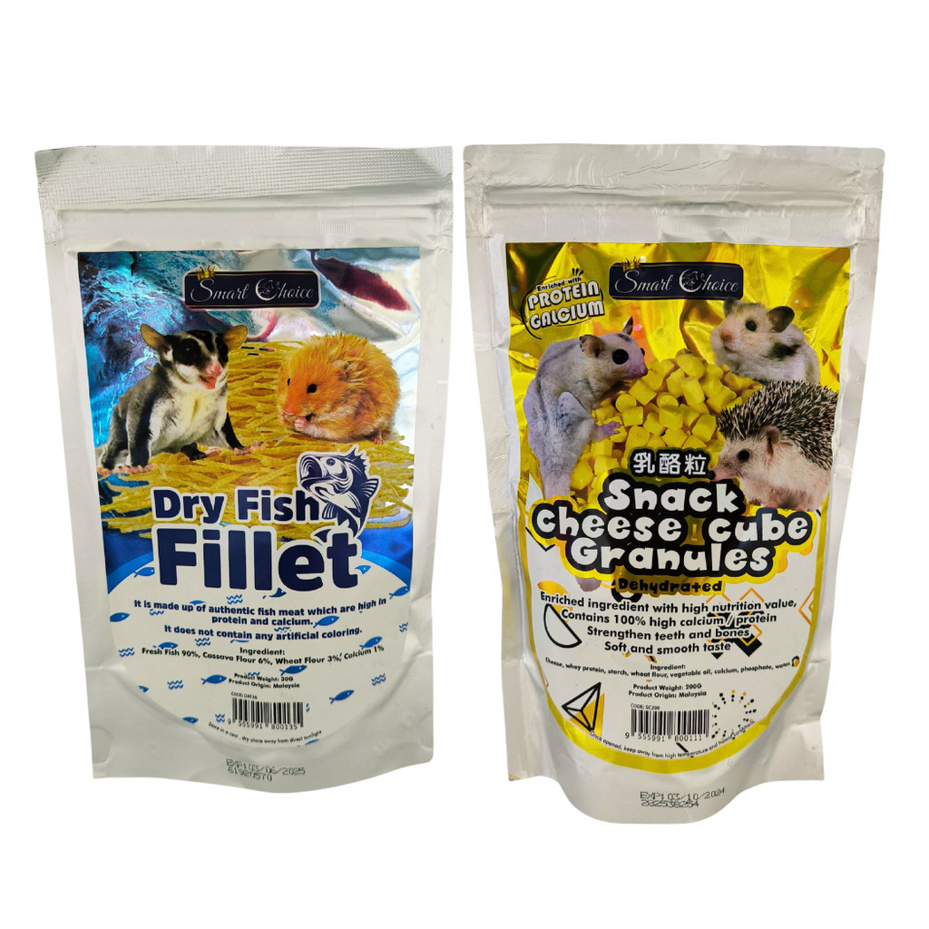 SMART CHOICE | SNACK CHEESE CUBE GRANULES (200G) | DRY FISH FILLET (30G ...