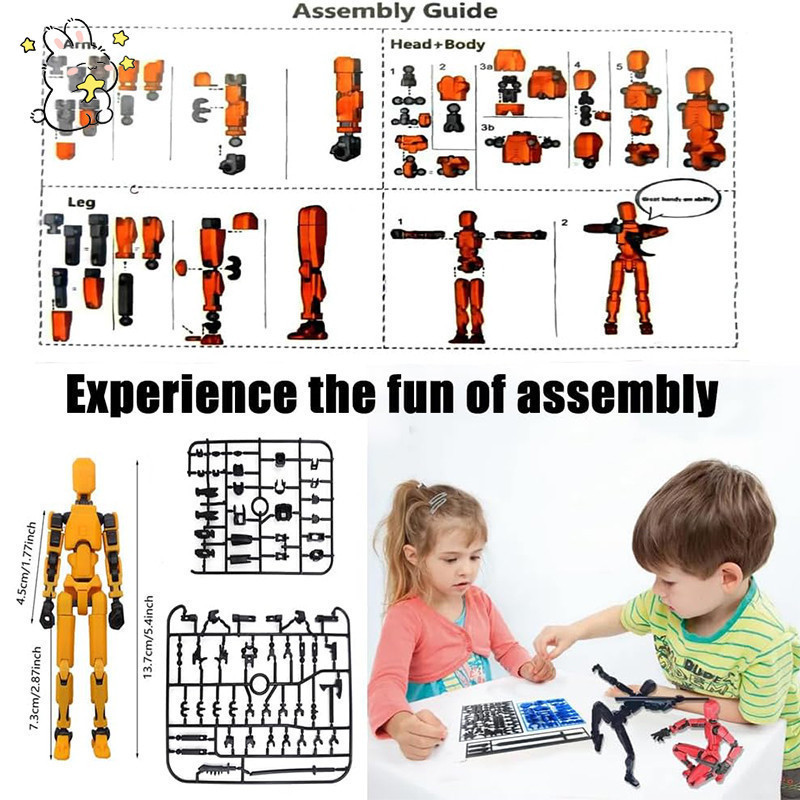 Lucky13 Action Figure Titan T13 Action Figure 3D Printed Multi-Jointed ...