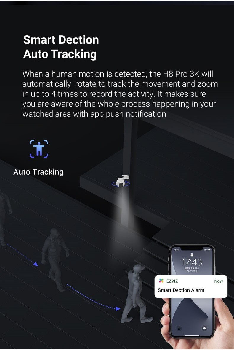 Ezviz H8 Pro 5MP 3K Wifi Camera Super Sharp Color Night Vision Two Way ...