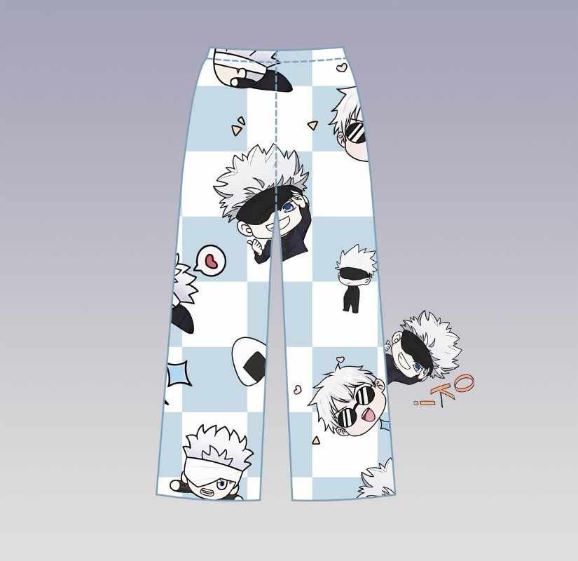 Anime Jujutsu Kaisen Satoru Gojo Pajamas Cute Sleepwear Summer Thin ...