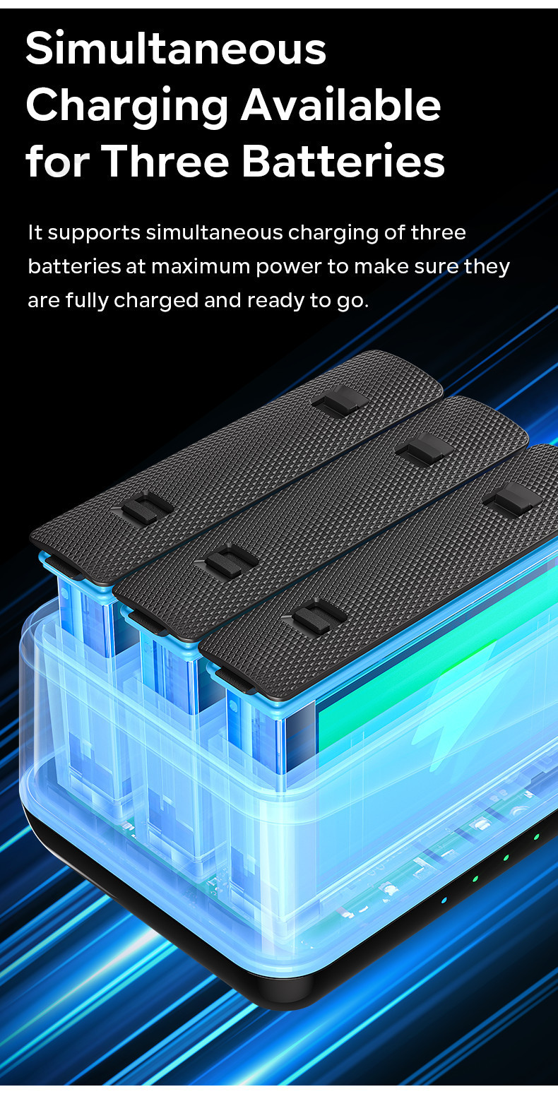 aMagisn Fast Battery Charger Hub for Insta360 X4 with Micro SD Card ...