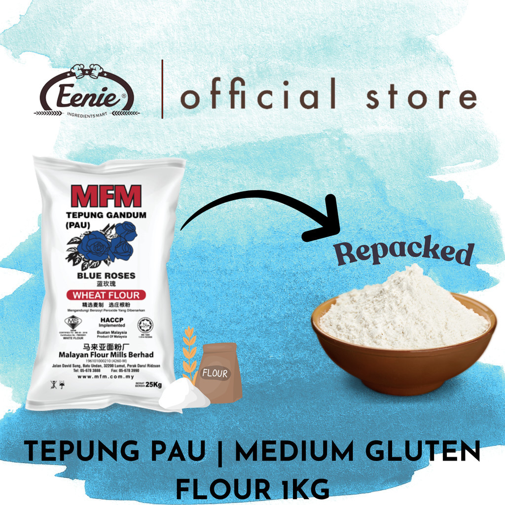 TEPUNG PAU | MEDIUM GLUTEN FLOUR | 1KG | HALAL | Shopee Malaysia