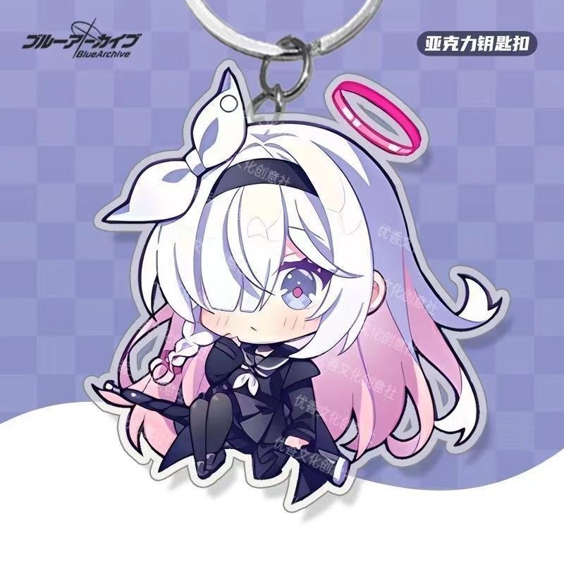 Keychain Blue Archive Takanashi Hoshino Sunaokami Shiroko Sorasaki Hina ...