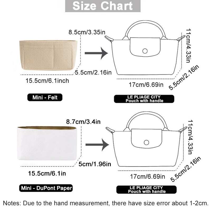 EverToner Bag Accessories for Longchamp Mini Bag Bag Organizer Bag ...