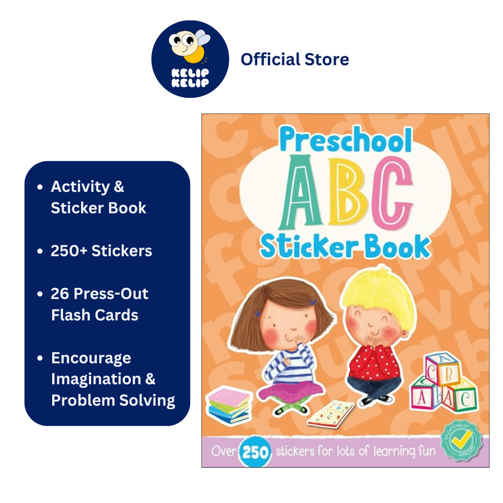 Preschool ABC Activity & Sticker Book For Kids To Learn Alphabet With ...