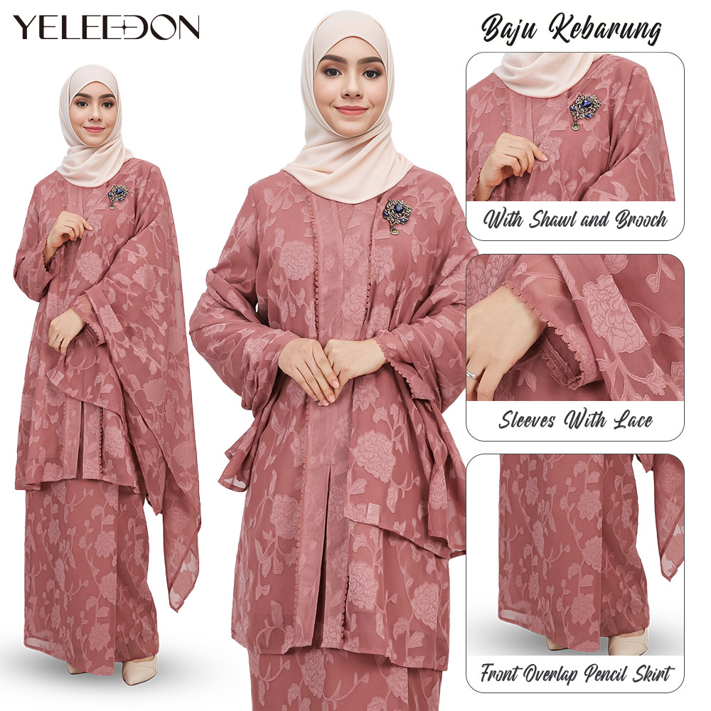 YELEEDON BAJU KURUNG Moden Baju Raya Haji 2026 FREE SHAWL diamond Bead ...