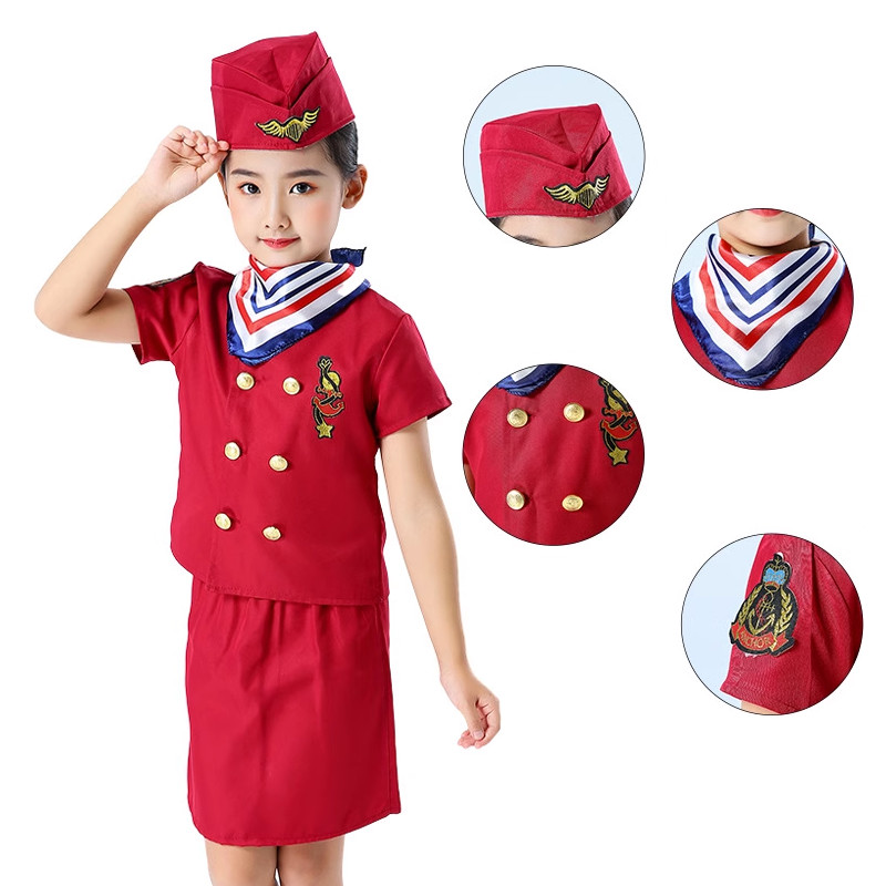 Pilot Captain Aircraft Commander Uniform White Black Suit For Kids Boy ...