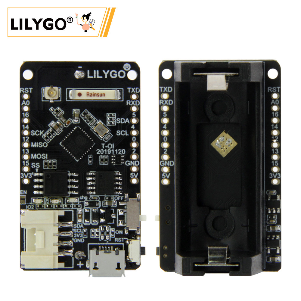 LILYGO® TTGO T-OI ESP8266 Wireless WIFI Module Rechargeable 16340 Battery Holder With Grove ...