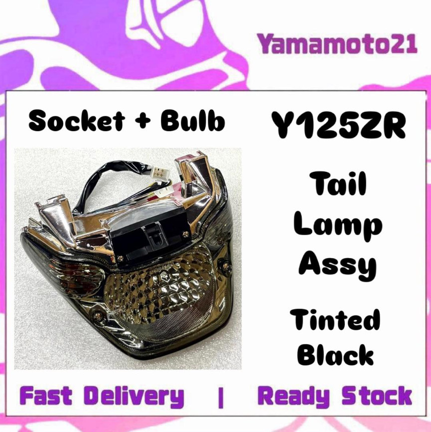 Yamaha Y125ZR Y125 ZR 125ZR Rear Tail Lamp Light Assy - Tinted Black ...