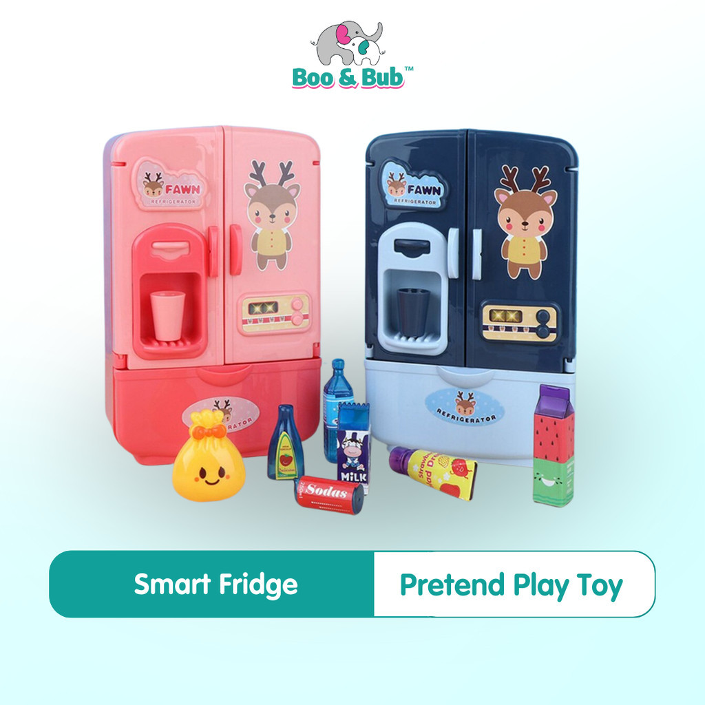 Kids Smart Refrigerator Fridge Toy | Pretend Play Kitchen Playset ...