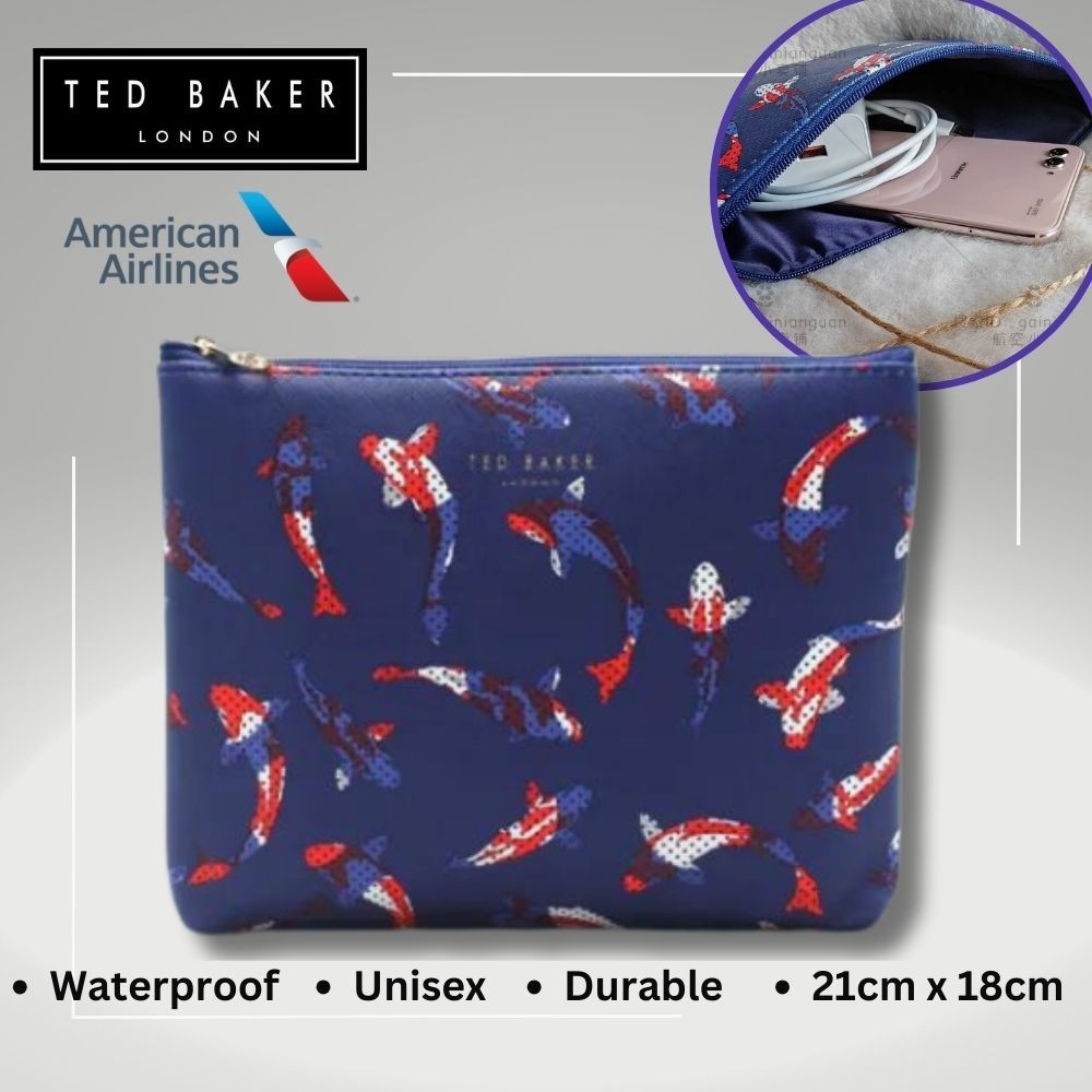 TED BAKER American Airline Amenity Kit Cosmetic Makeup Organizer Travel ...