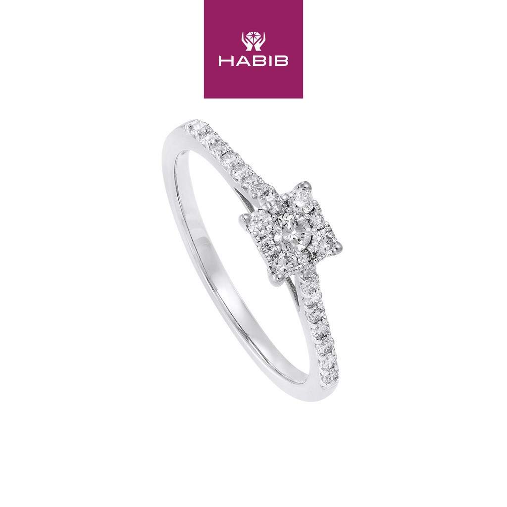 HABIB Diamond Ring in 375YG/9K White Gold 264890922(WG) | Shopee Malaysia