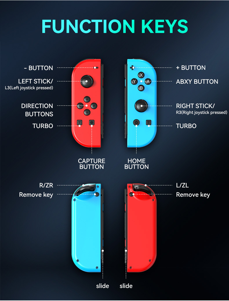 Splatoon Wireless Control JoyCon Gamepad With RGB LEDFor Nintendo ...