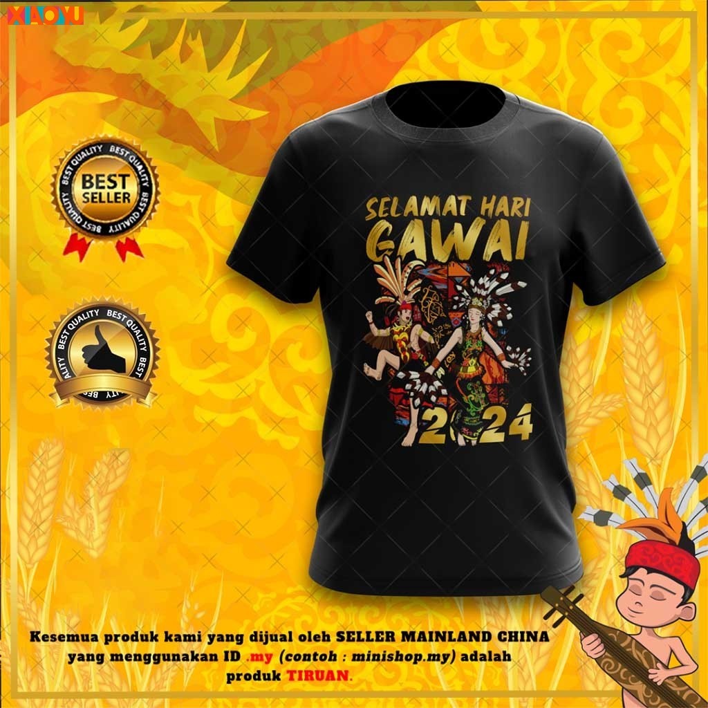 SELAMAT HARI GAWAI 2024 GAWAI TSHIRT 2024 | Shopee Malaysia