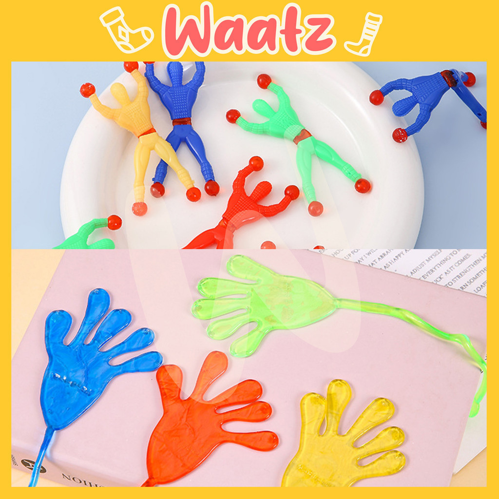 (TOY58)Sticky Stretchy Elastic Climbing Spider Stretchy Toy Wall for ...