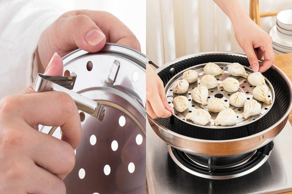 [Nice] Easy Storage Steam Rack Versatile Stainless Steel Steamer Rack ...