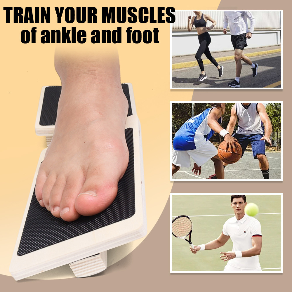 Pilates Balance Training Foot Board - Wooden Non-slip Leg Axis Ankle ...