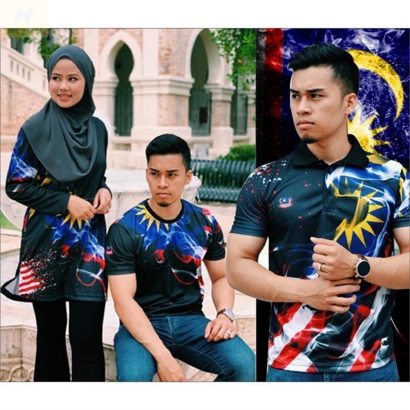 Baju T Shirt Merdeka 67 MALAYSIA 2024 Summer New Breathable Casual Men ...