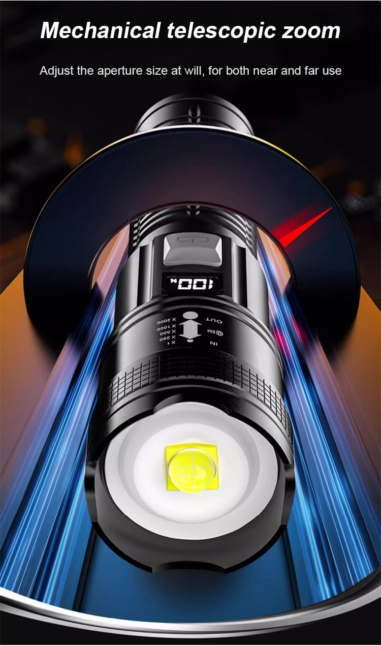 New Outdoor Patrol Spotlight Long Shot Strong Flashlight Portable ...