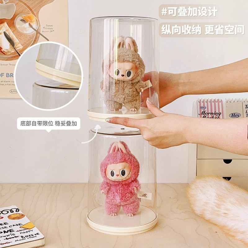 Cartoon Labubu Display Box Rotatable Blind Box Display Stand To Store A ...