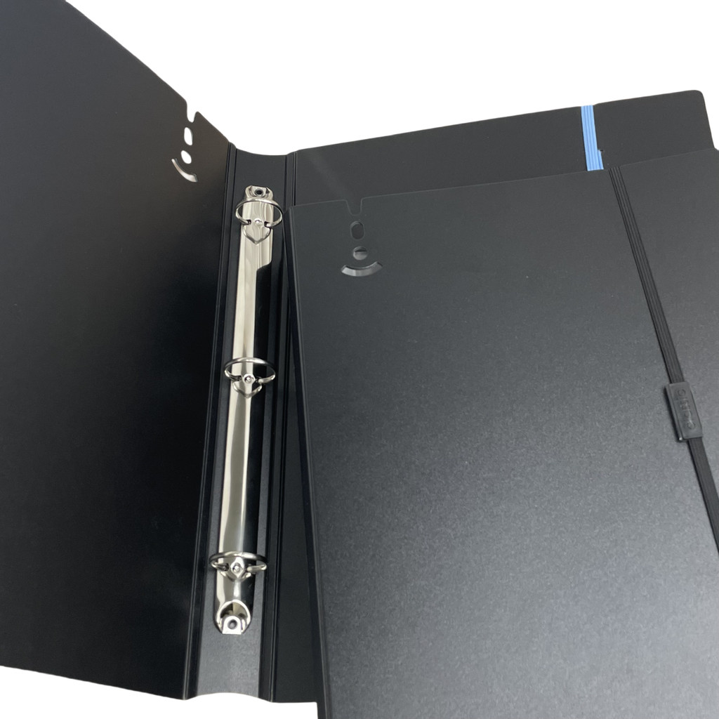 Long 3 Ring Binder Folder Flexible Round Binder File Clip Thick Folder ...