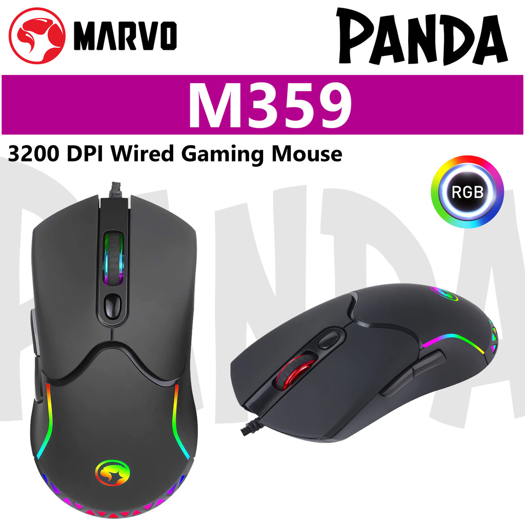 [CLEAR STOCK] Marvo M359 3200 DPI Wired Gaming Mouse | Shopee Malaysia