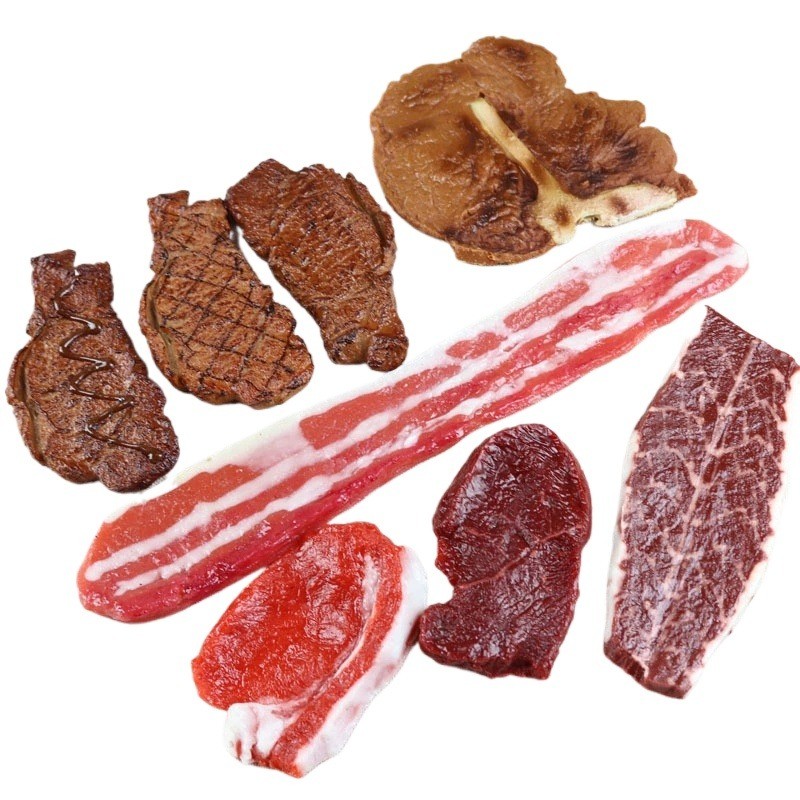 Artificial Beef Steak Model, Fake Beef Pork Belly Simulated PVC Food ...