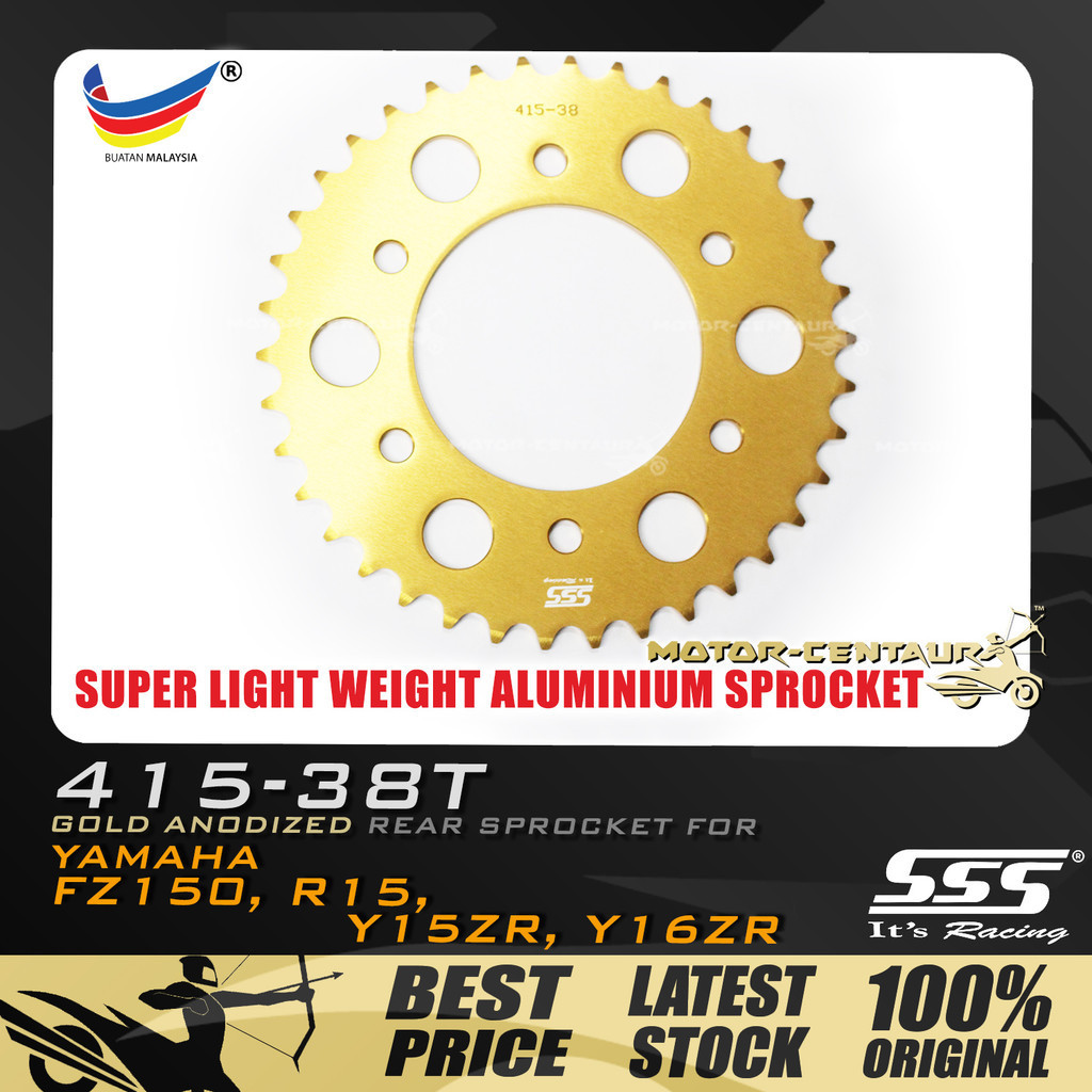 GEGANCU DEPAN/BELAKANG SSS/CU/STT FRONT/REAR SPROCKET 415 FOR Y15 Y15ZR Y16ZR 13T,14T,15T,16T ...