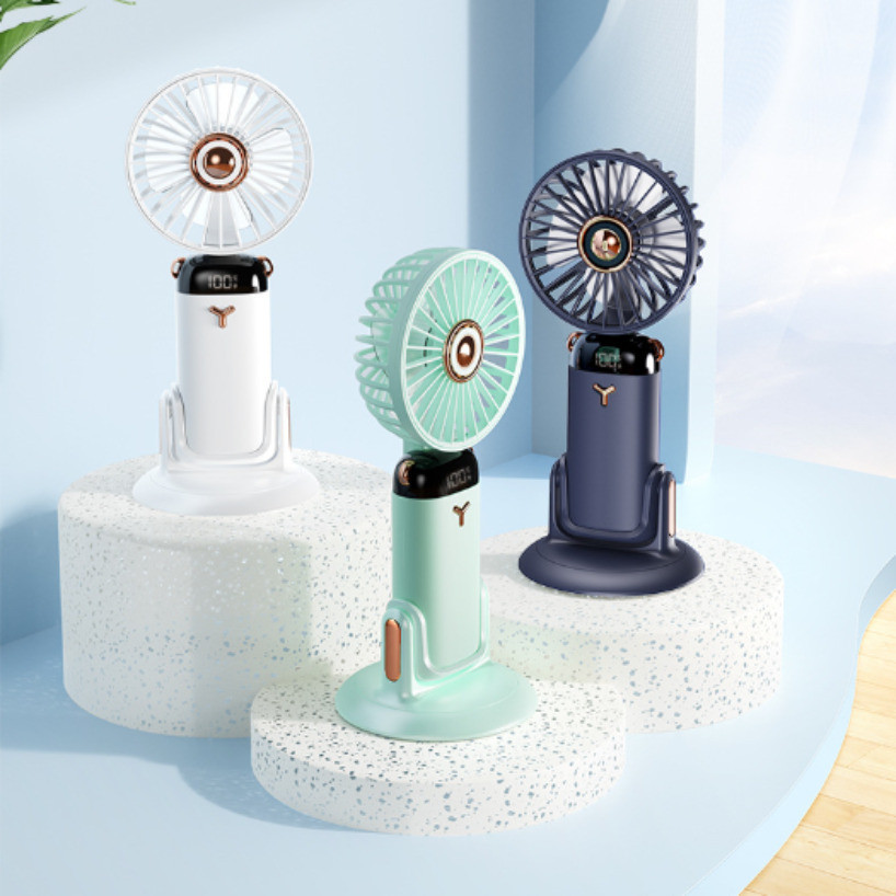 Upgraded 5 Modes Handheld Fan 10000mAh Wall Mounted Standing Upside ...