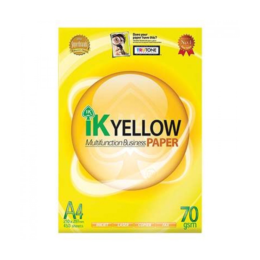 IK Yellow A4 Paper 70gsm / 80gsm | 500's | Shopee Malaysia