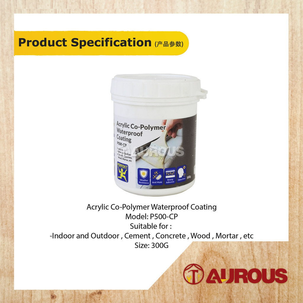 PERFEKT ACRYLIC CO-POLYMER WATERPROOF COATING P500-CP (300G) | Shopee Malaysia