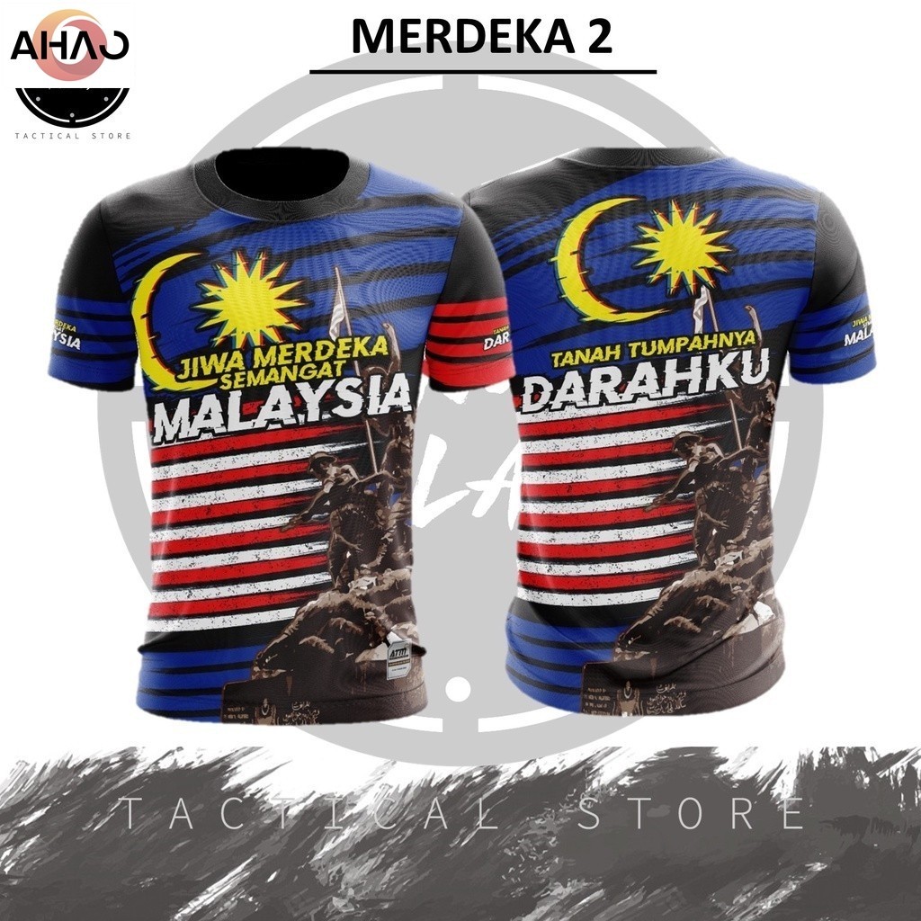 (Ahao)NEW DESIGN 2024 Malaysia Independence 67th Anniversary Special Edition Baju Lelaki ...