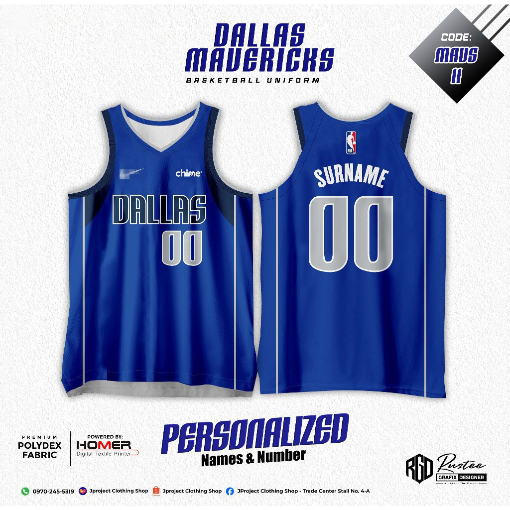 DALLAS MAVERICKS BASKETBALL UNIFORM FULL SUBLIMATION (IRVING) | Shopee ...