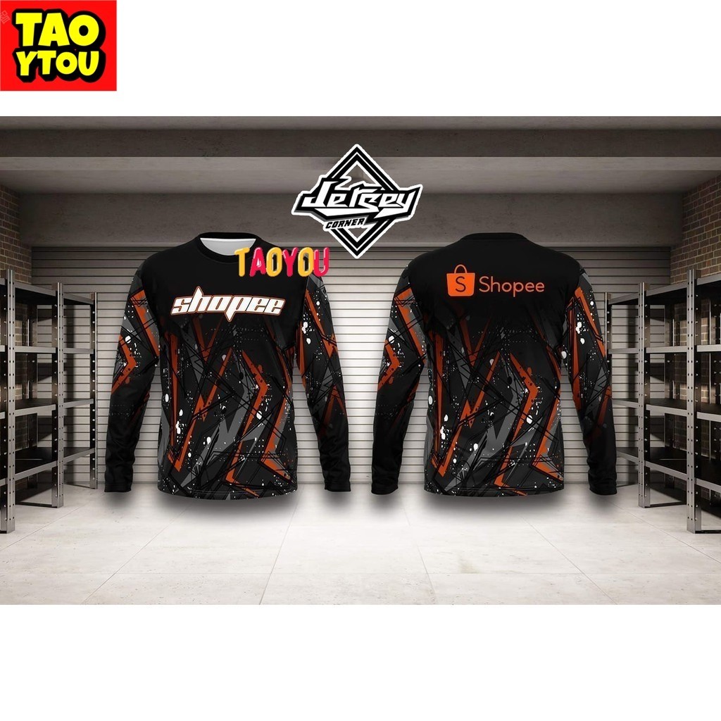(Free Printing Of Name)Shopee Rider Long Sleeves Jersey Corner SHOPEE ...