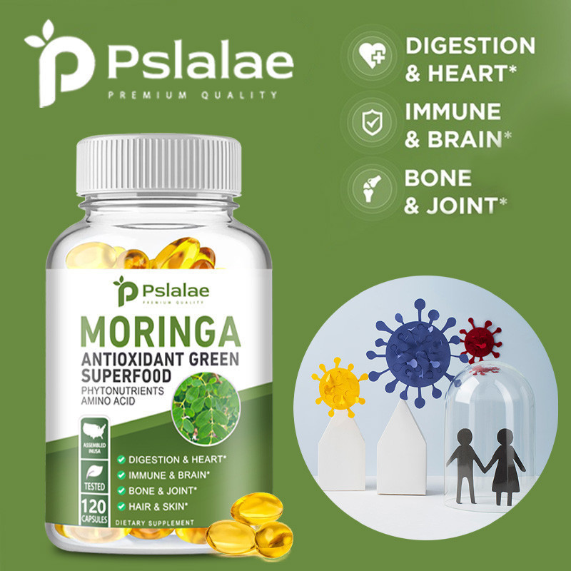【Pslalae】Moringa Capsules - Organic Moringa Supplement - All Natural ...