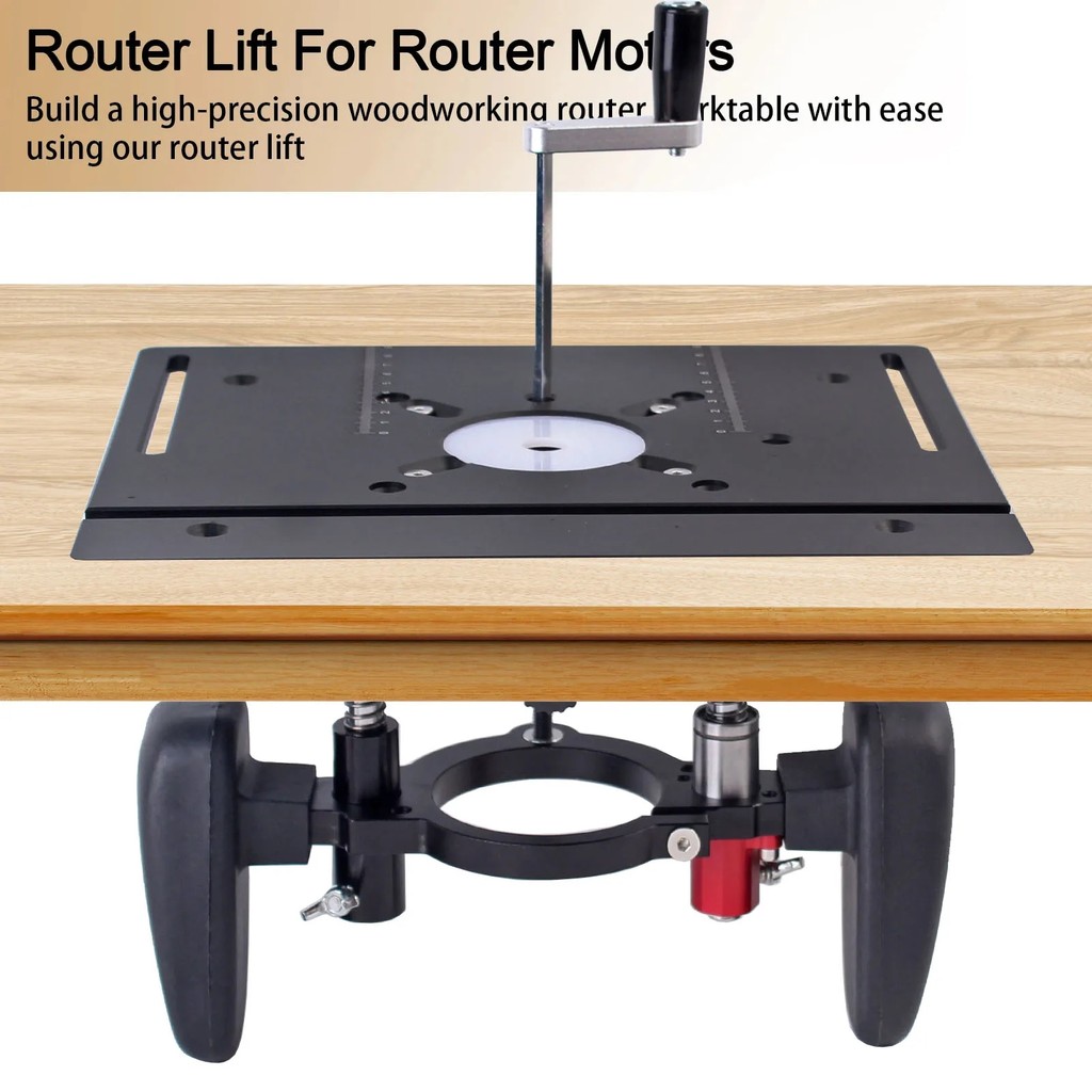 Aluminium Router Table Insert Plate Router Lift for 65mm Diameter ...