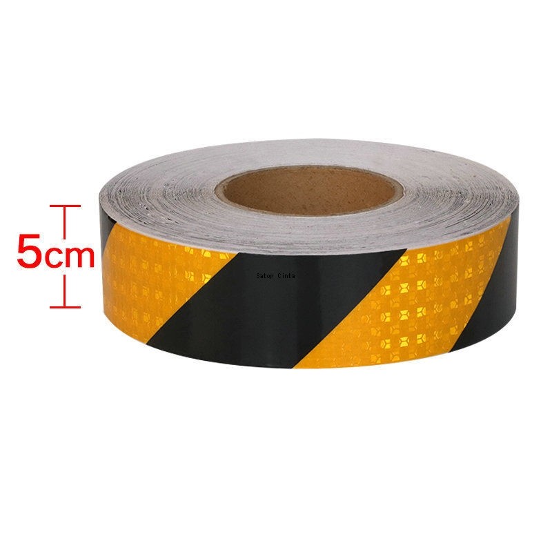 5cm/10cm/15cm/20cm Reflective Tape Twill Yellow-Black Waterproof ...