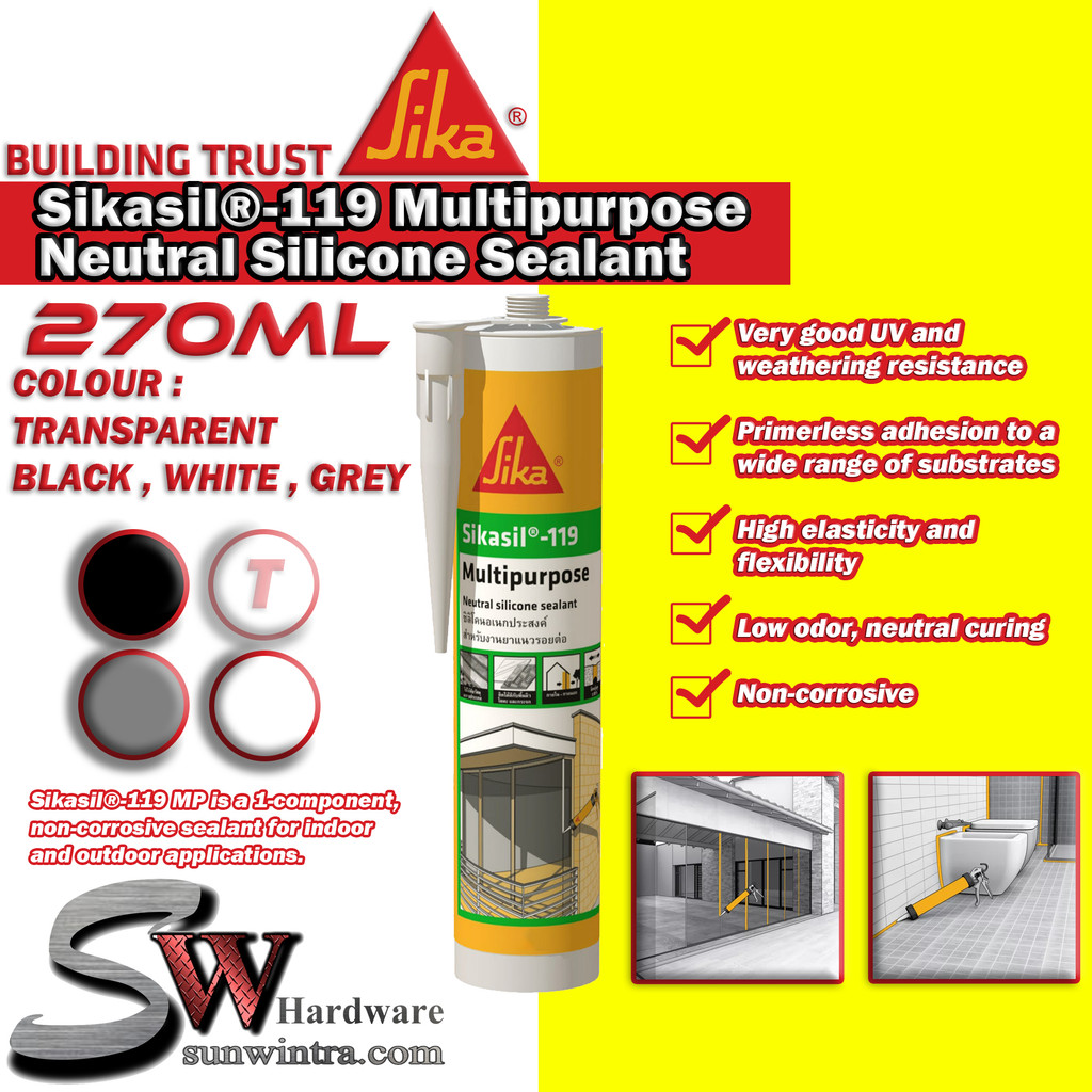 Sikasil®-119 MP MULTIPURPOSE NEUTRAL SILICONE SEALANT SIKASIL 119 ...