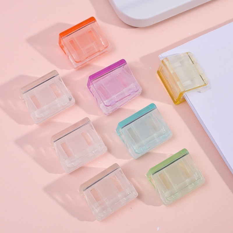 20Pcs/Lot Translucent Colored Plastic Paper Clips Mini File Index Page ...