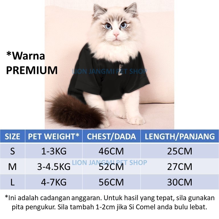 Baju Raya Kucing Hitam Biru Lilac - Baju Kucing Jantan Betina, Baju ...