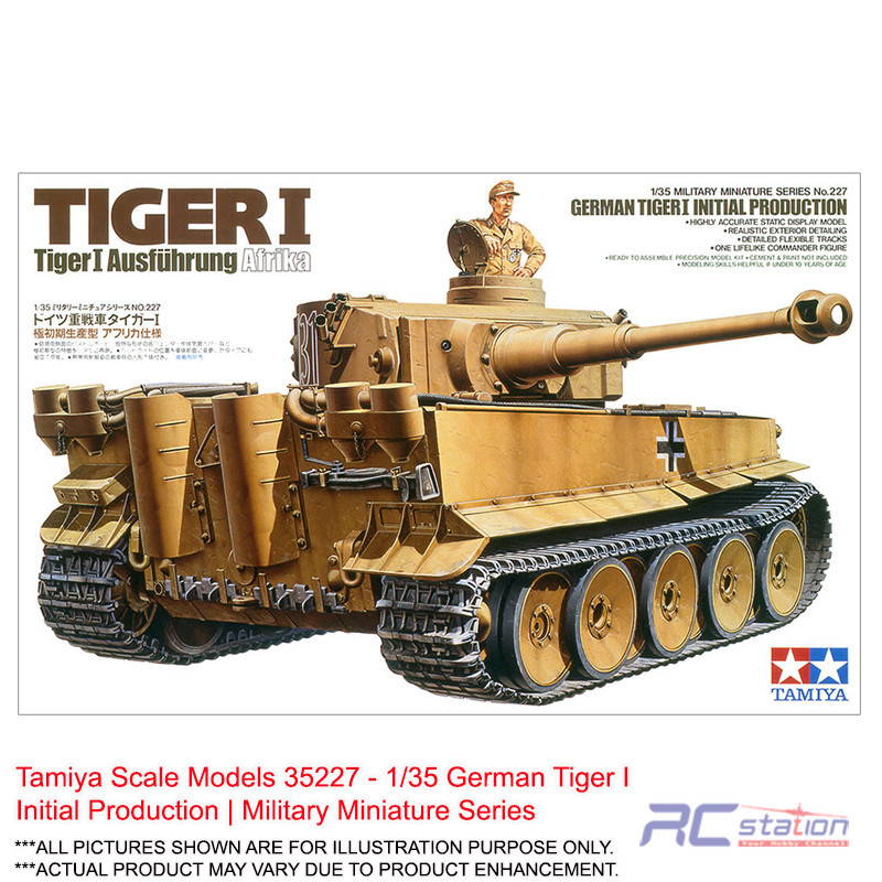 Tamiya Scale Models #35227 - 1/35 German Tiger I Initial Production ...