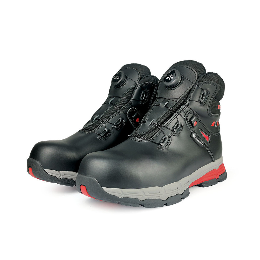 Black Hammer Pro Series Men Waterproof Mid Cut with Fastlock Safety ...